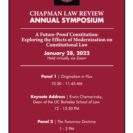Chapman Law Review – Chapman University Dale E. Fowler School of Law